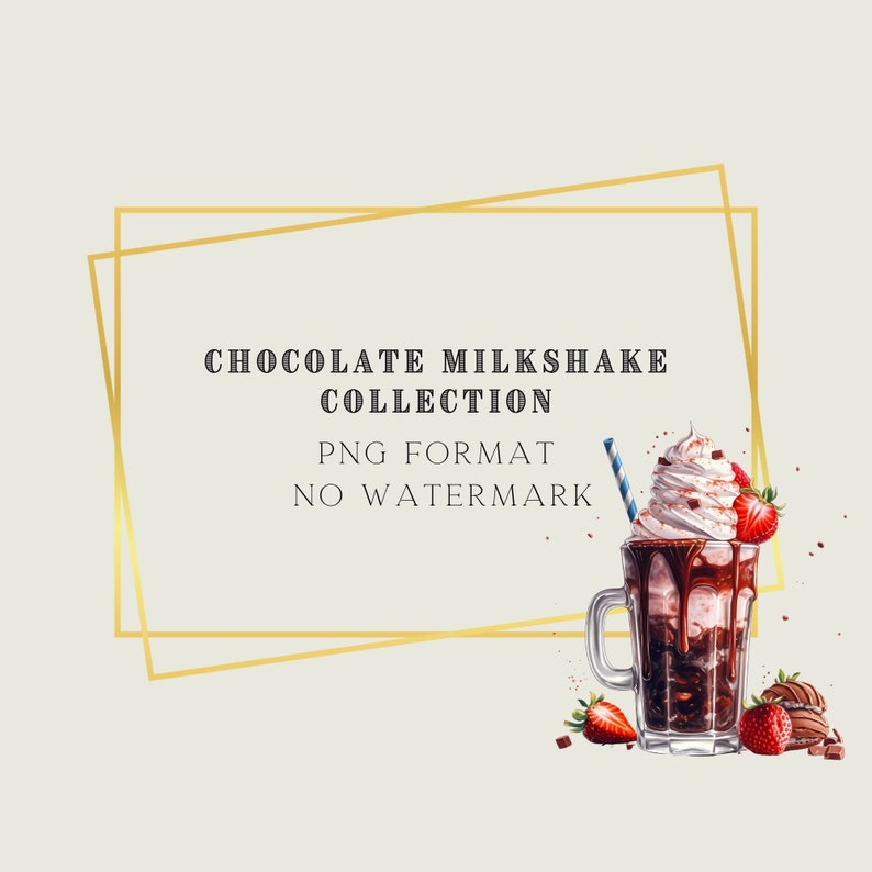 Milkshake Clipart Watercolor Ice Cream Decor Summer Clipart Dessert ...