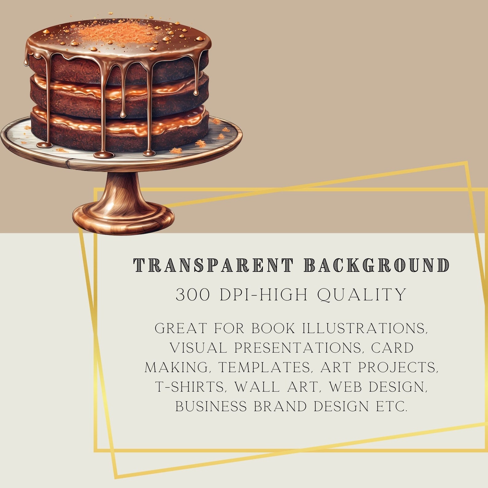 Chocolate Cakes Clipart Bundle Sweet Bakery Watercolor Food Clip Art ...
