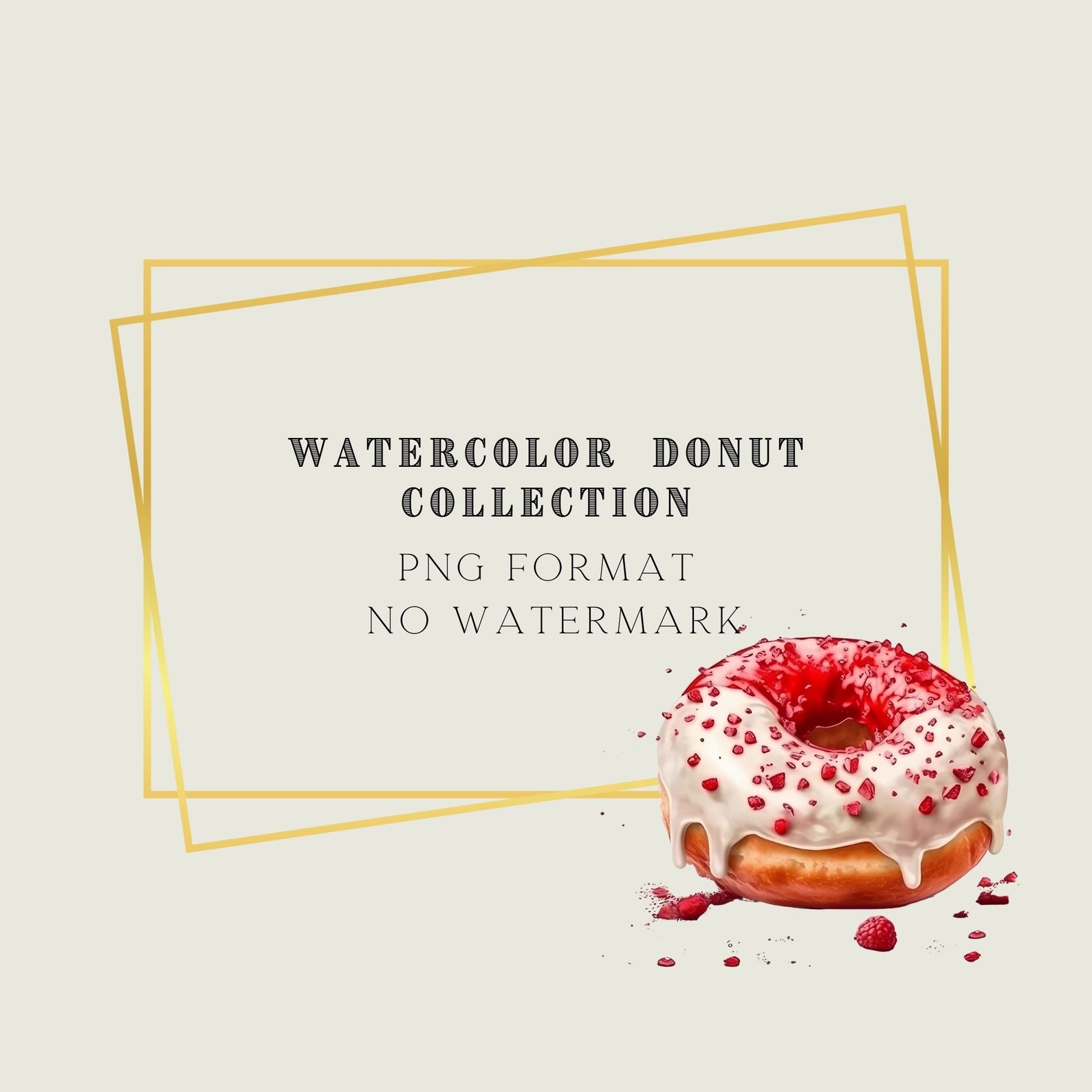 Watercolor Donut Clipart Bundle Sweet Bakery Food Clip Art Birthday ...
