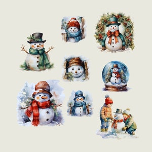 Watercolor Snowman Clipart Winter Holidays Christmas Holiday PNG ...