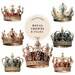 Crowns Watercolor Clipart, Transparent PNG, Royal Crown Clipart ...