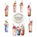 Watercolor Milkshake Clipart Ice Cream Decor Summer Clipart Dessert ...