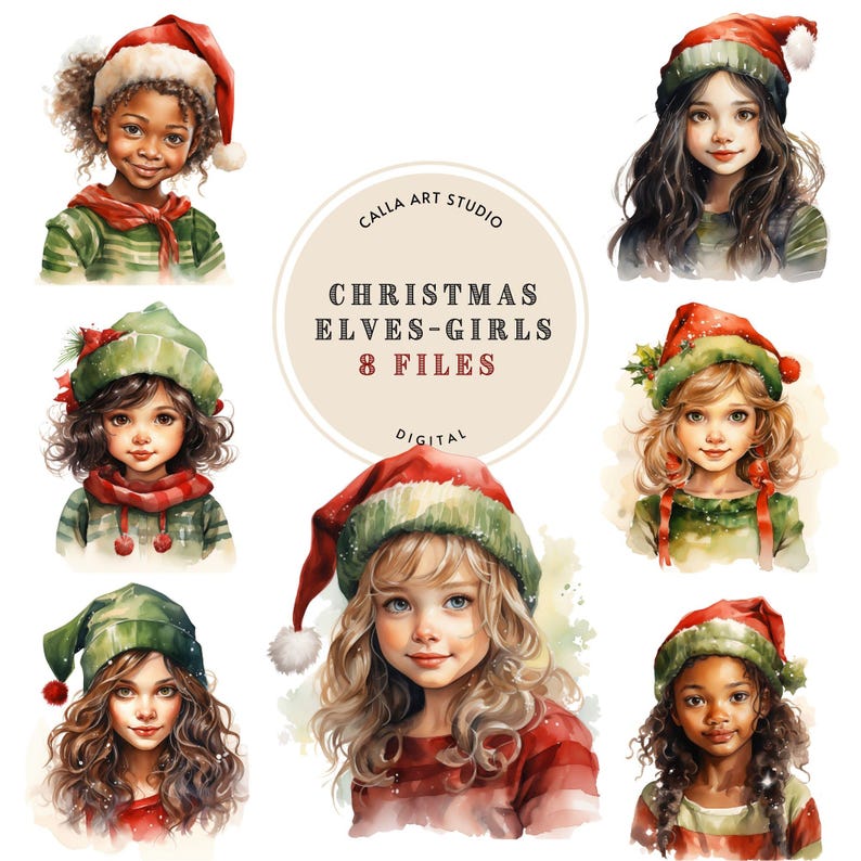 Christmas Elves Clipart, Christmas Clipart, Elf Clipart, Christmas ...