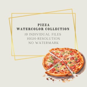 Pizza Clipart PNG, Watercolor Pizza, Food Clip Art, Pizza Party ...