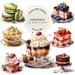 Watercolor Desserts Clipart Bundle Sweet Bakery Food Clip Art Birthday ...