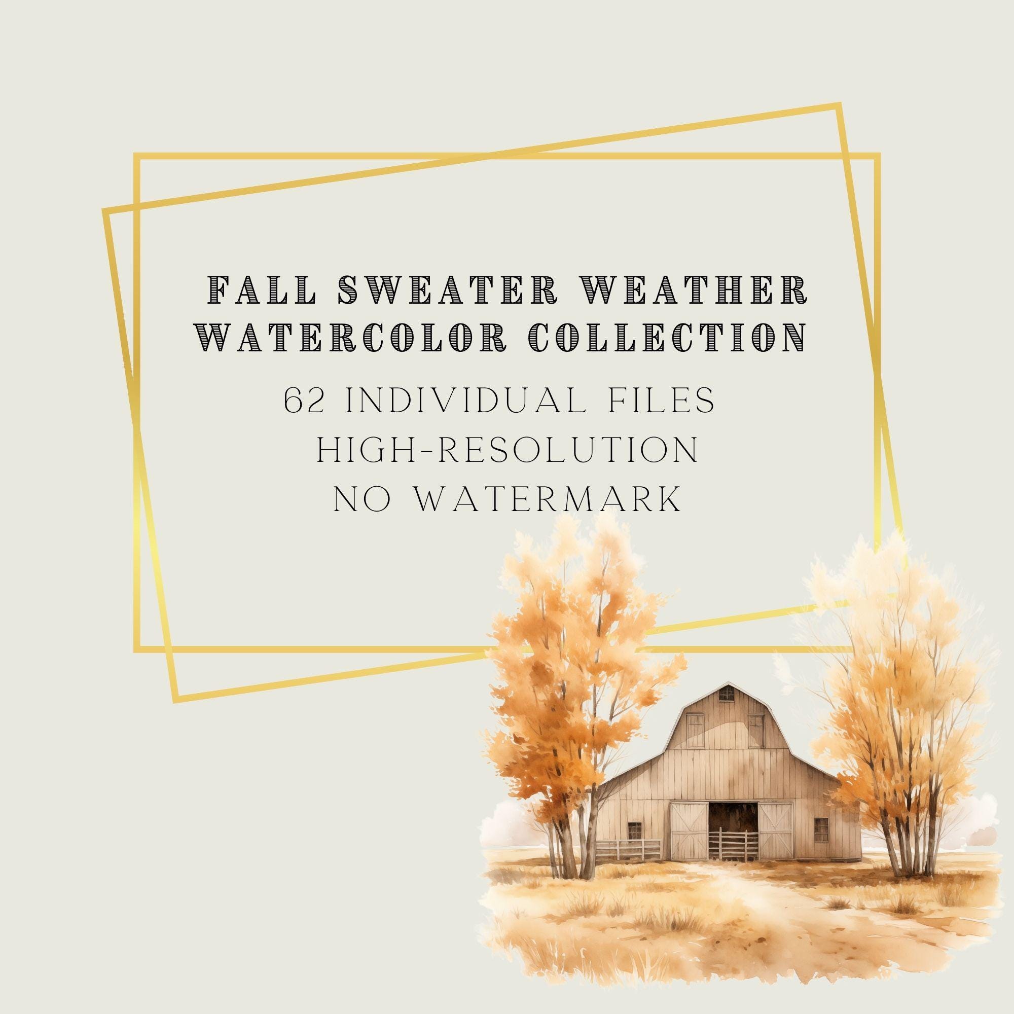 Sweater Weather Clipart, Fall Clipart, Autumn Clipart, Neutral Pumpkin ...