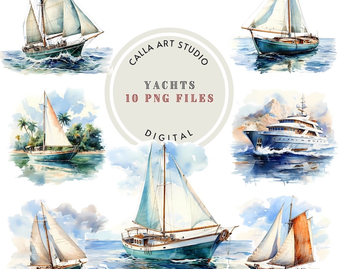 Sailboat Clipart Speedboat PNG Yacht Clipart Watercolor Clipart ...