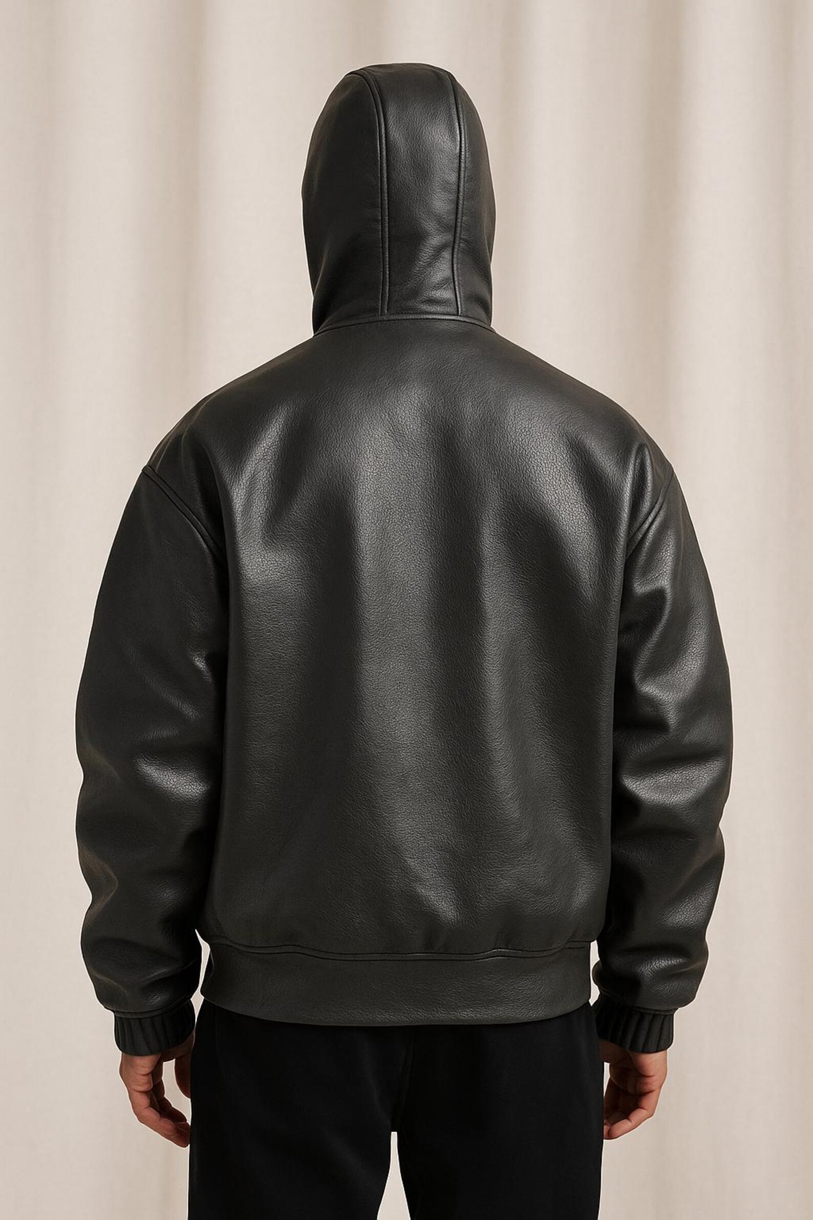 Handmade Leather Ninja Hoodie: Oversized Streetwear Jacket - Etsy