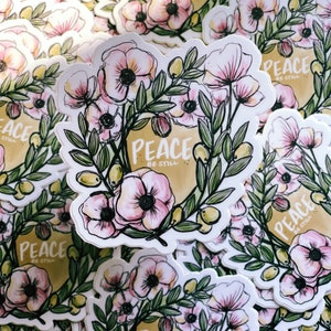 Peace Vinyl Sticker - Etsy