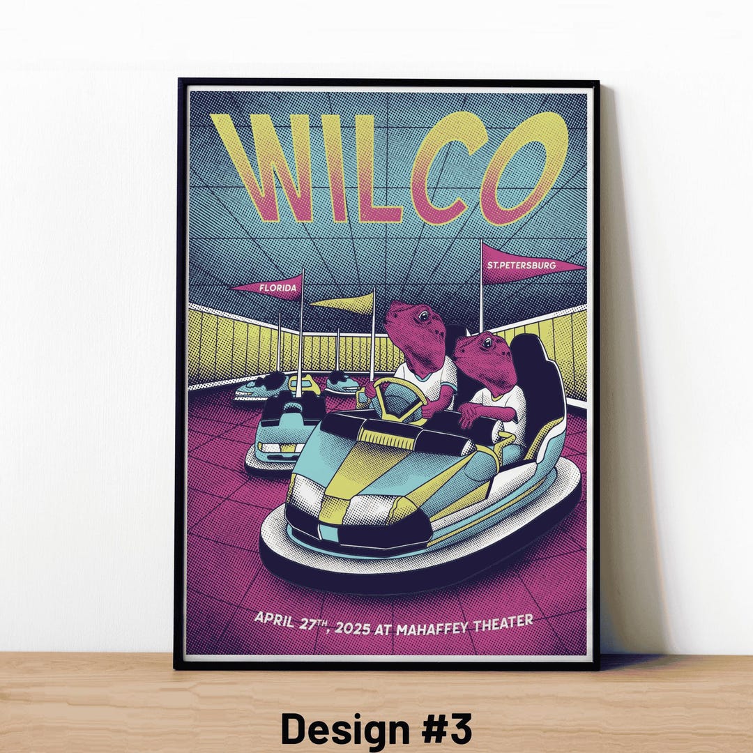 Wilco and Waxahatchee Gig Posters, Wilco Adderley Amphitheater ...