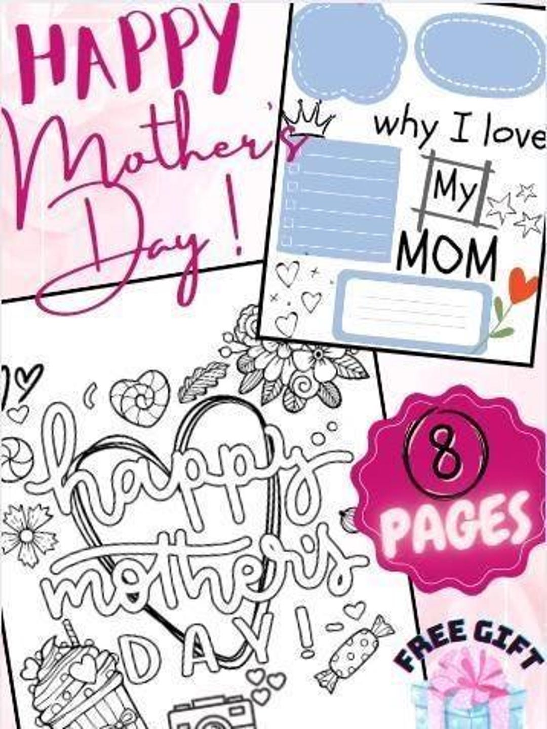 All About My Mom Mother's Day Kids Activity Worksheet I Love My Mom ...