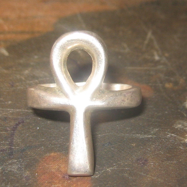 Sterling Ankh Ring - Etsy