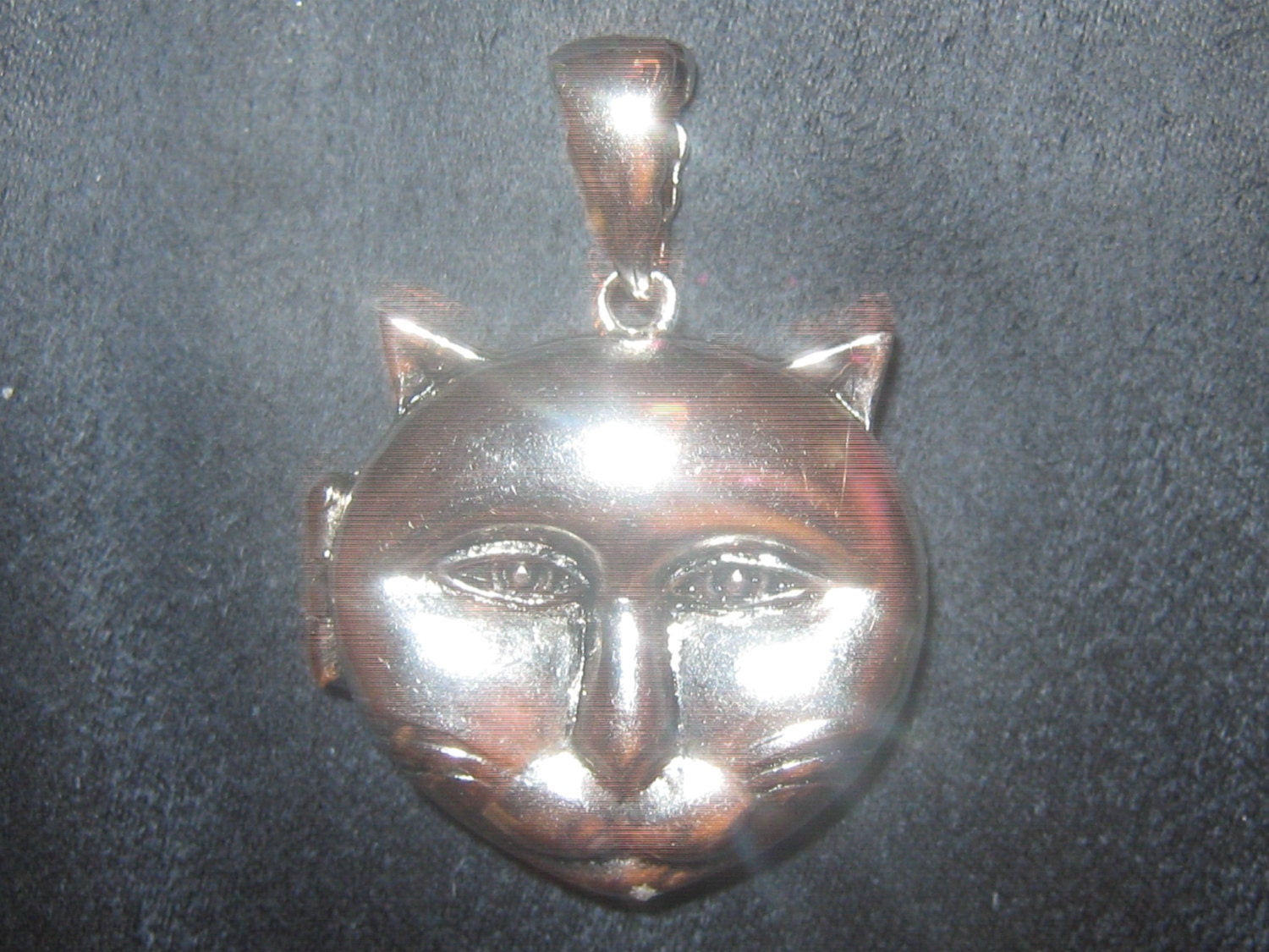 New High Polished Silver Plated KITTY Cat Locket Pendant - Etsy