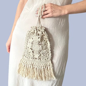 1970s Vintage Hand Crochet Reticule Mini Bohemian Pouch Arts - Etsy ...