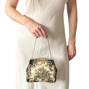 1970's Vintage Mini Tapestry Floral Chain Handle Bag Clutch Purse - Etsy