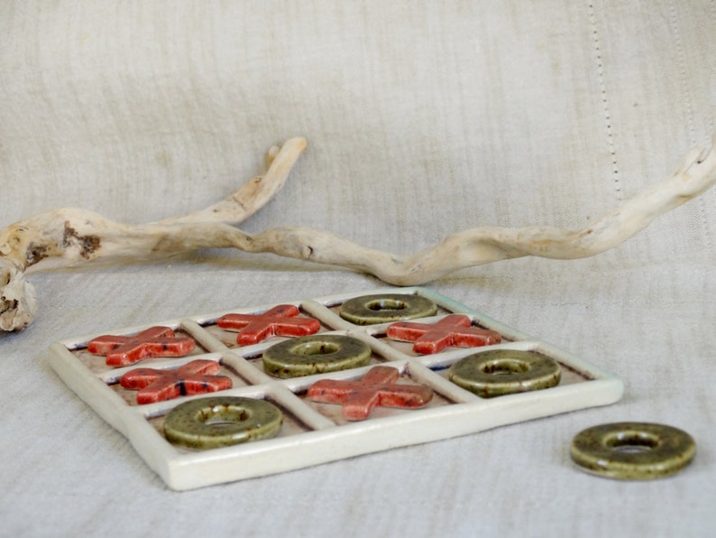 Tic Tac Toe Ceramic Board Game Christmas Gift Handmade | Etsy