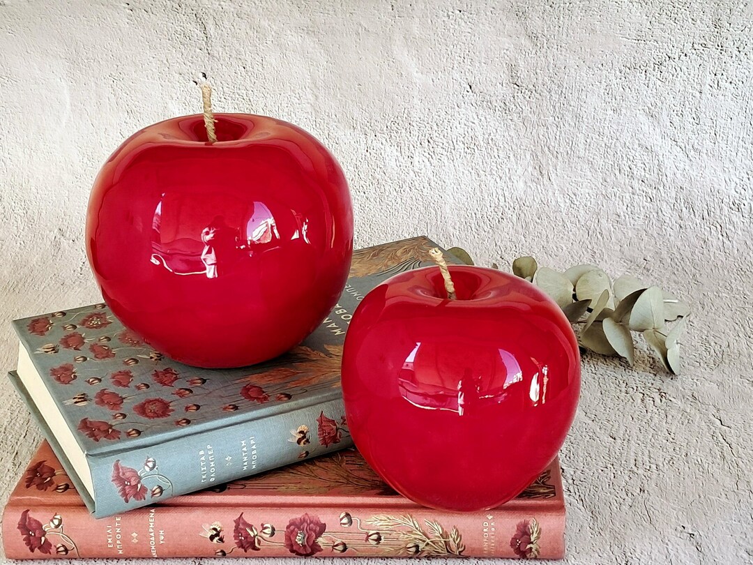 Ceramic Apples Decor, Set of 2 Handformed Apples, Sculpture Ceramic ...