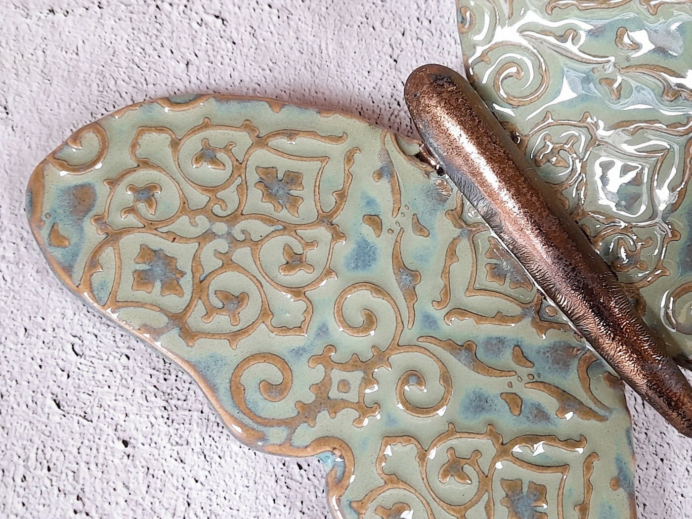 Set of 3 Ceramic Butterflies Wall Art, Decorative Butterfly, Handmade ...