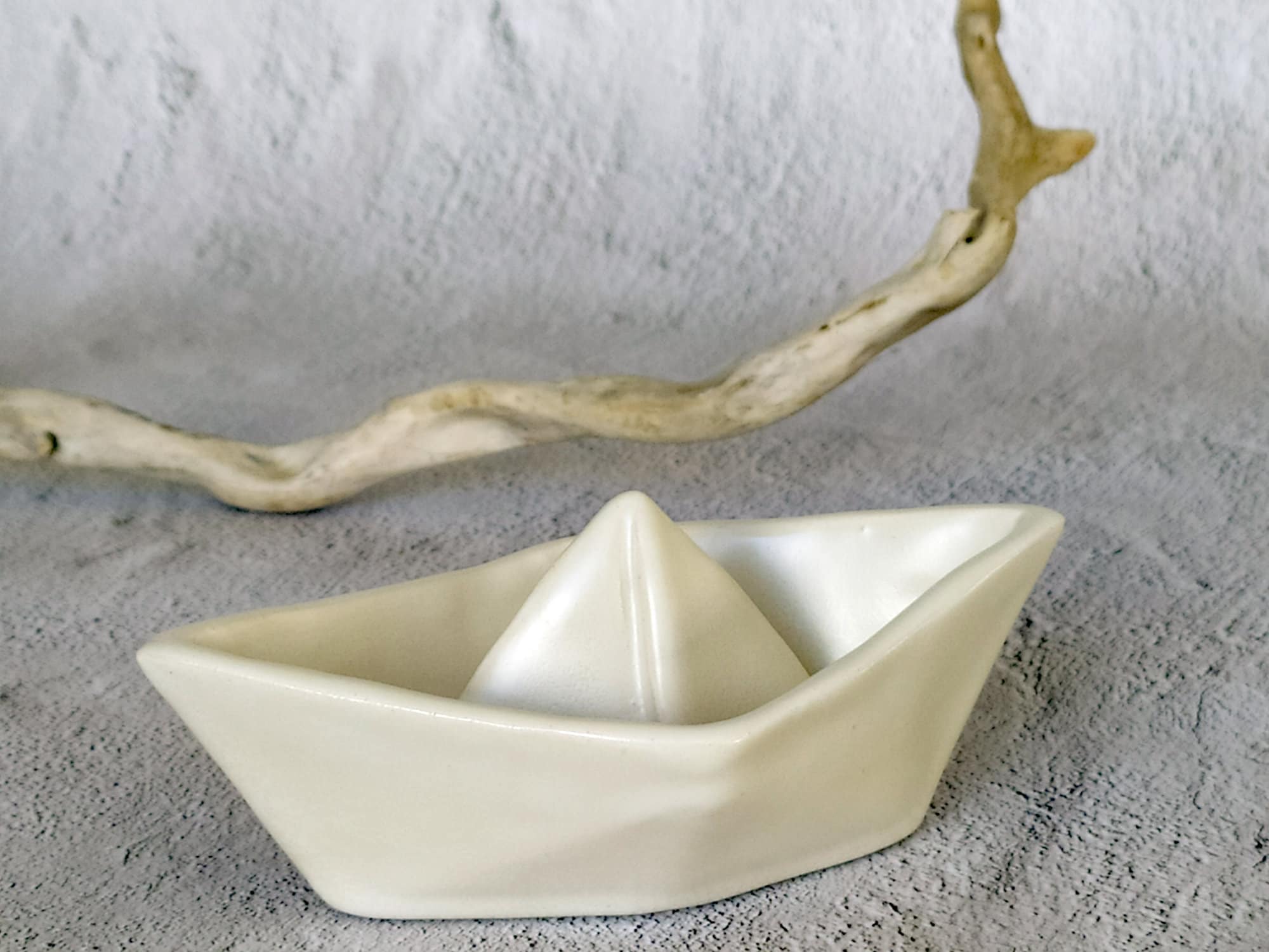 Ceramic Paper Boat, Turquoise Ceramic Boat, Origami Boat, Handmade ...