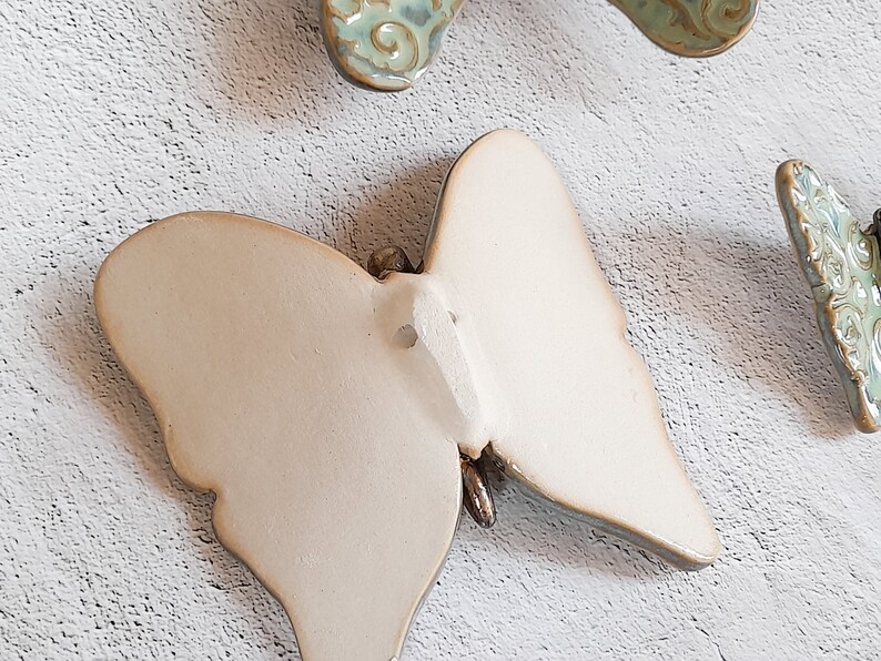 Set of 3 Ceramic Butterflies Wall Art, Decorative Butterfly, Handmade ...