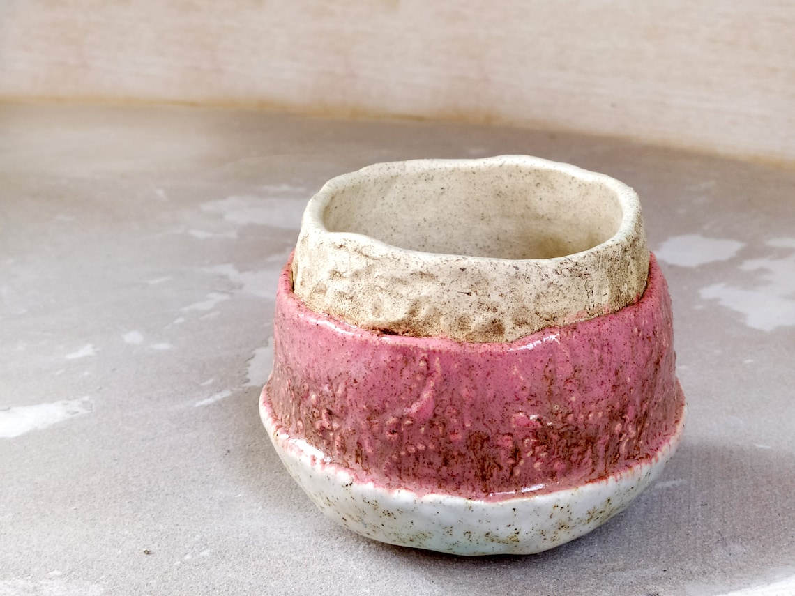 Ceramic Planter, Pink Ceramic Plant Pot, Handmade Pottery, Stoneware ...