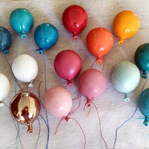 Ceramic Popped Balloon, GOLD Ceramic Balloon, Handmade Ceramic Balloon ...