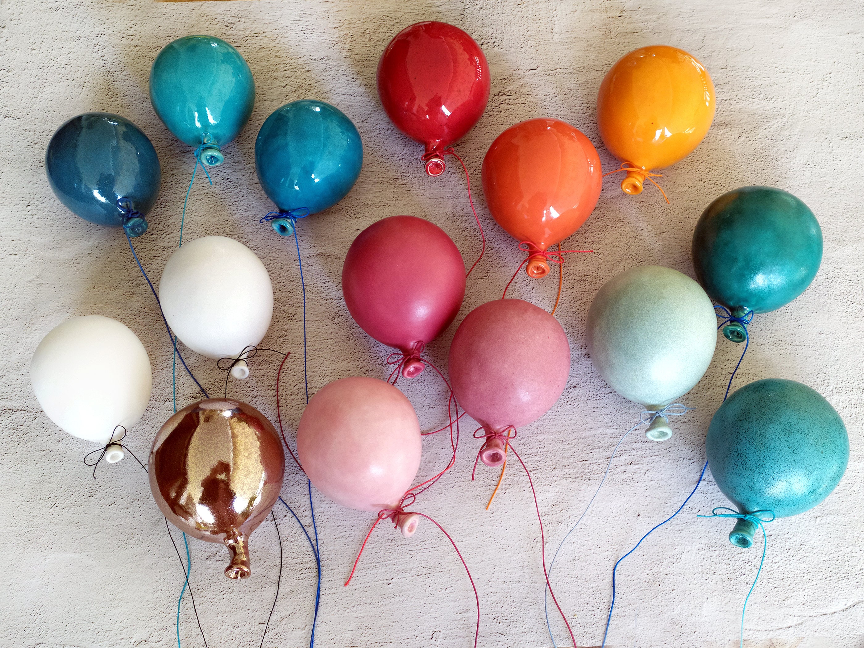 Ceramic Popped Balloon, GOLD Ceramic Balloon, Handmade Ceramic Balloon ...