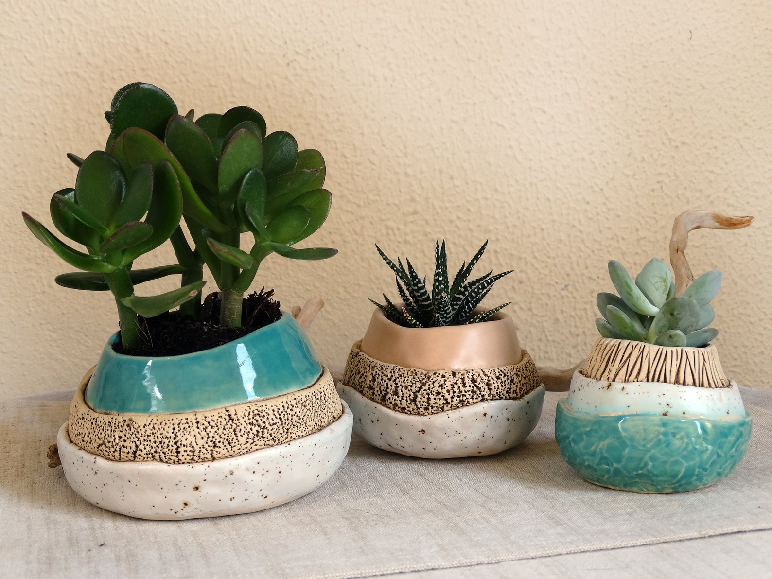 Ceramic Planter, Pink Ceramic Plant Pot, Handmade Pottery, Stoneware ...