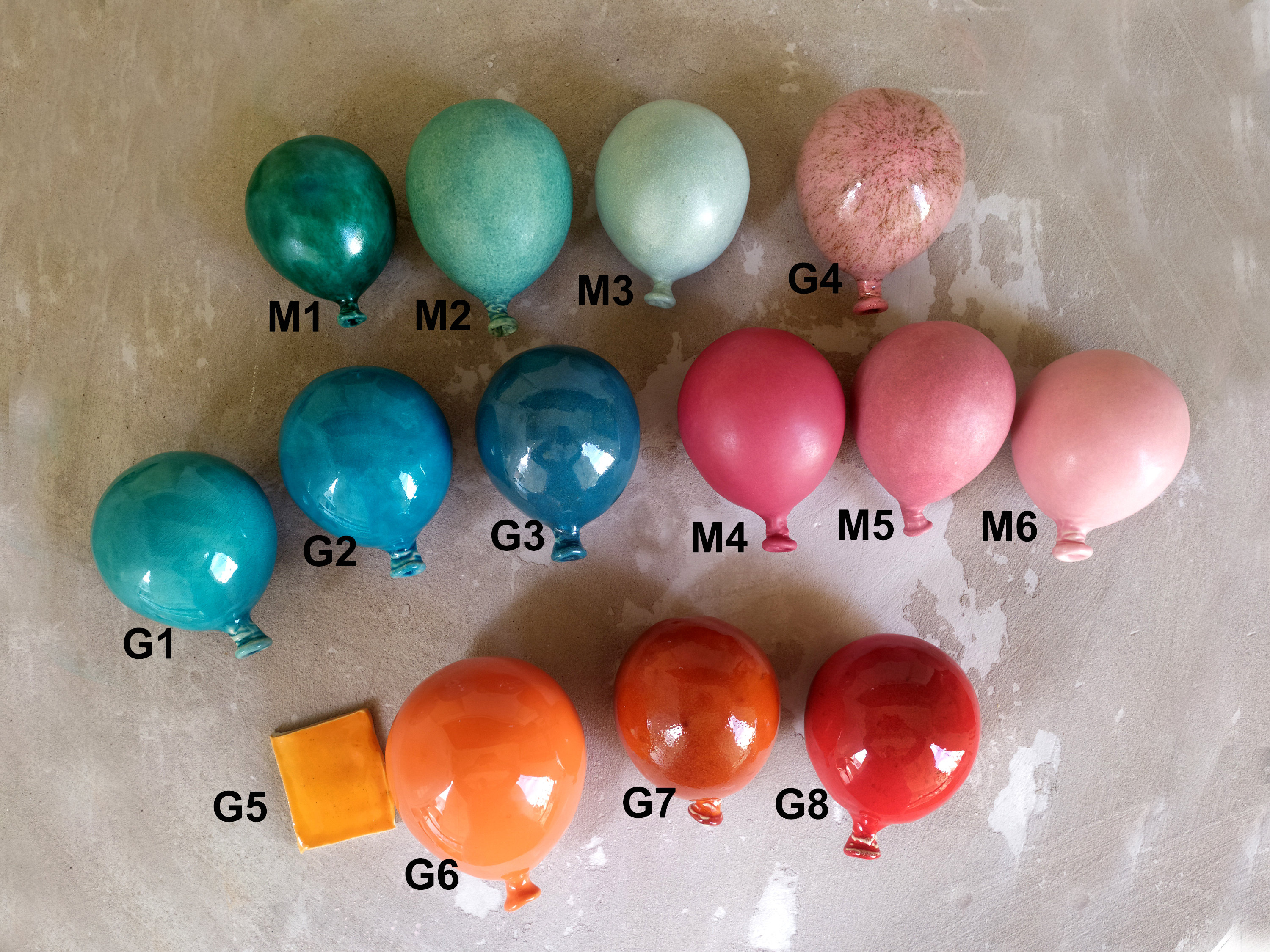 Ceramic Balloon Hanging Wall Art Choose from 3 sizes and | Etsy