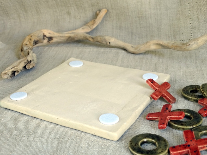 Tic Tac Toe Ceramic Board Game Christmas Gift Handmade | Etsy