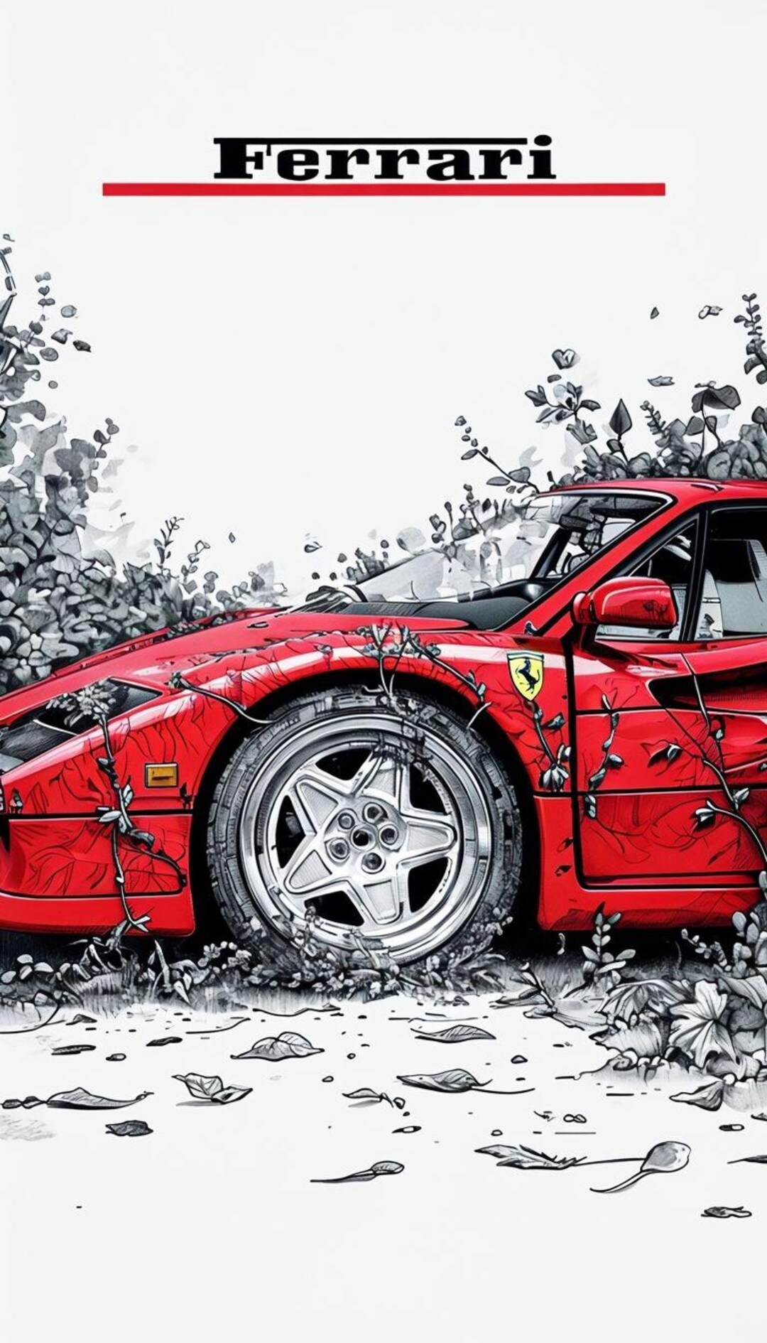 Forgotten Icon - Abandoned Ferrari F40 Art Print - Etsy