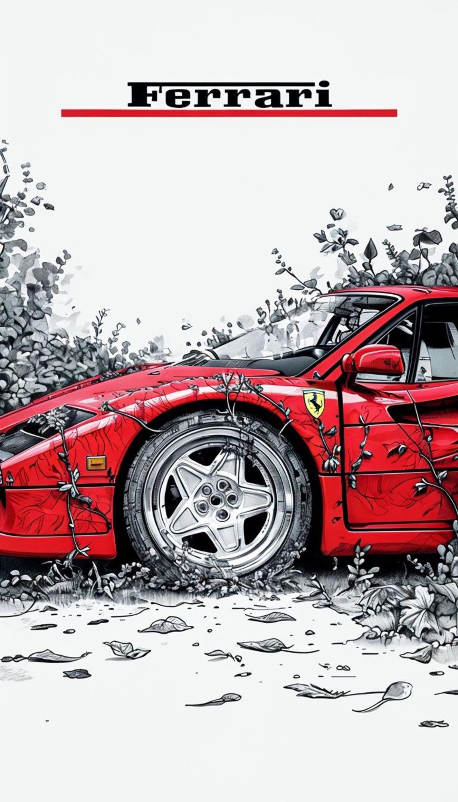 Forgotten Icon - Abandoned Ferrari F40 Art Print - Etsy