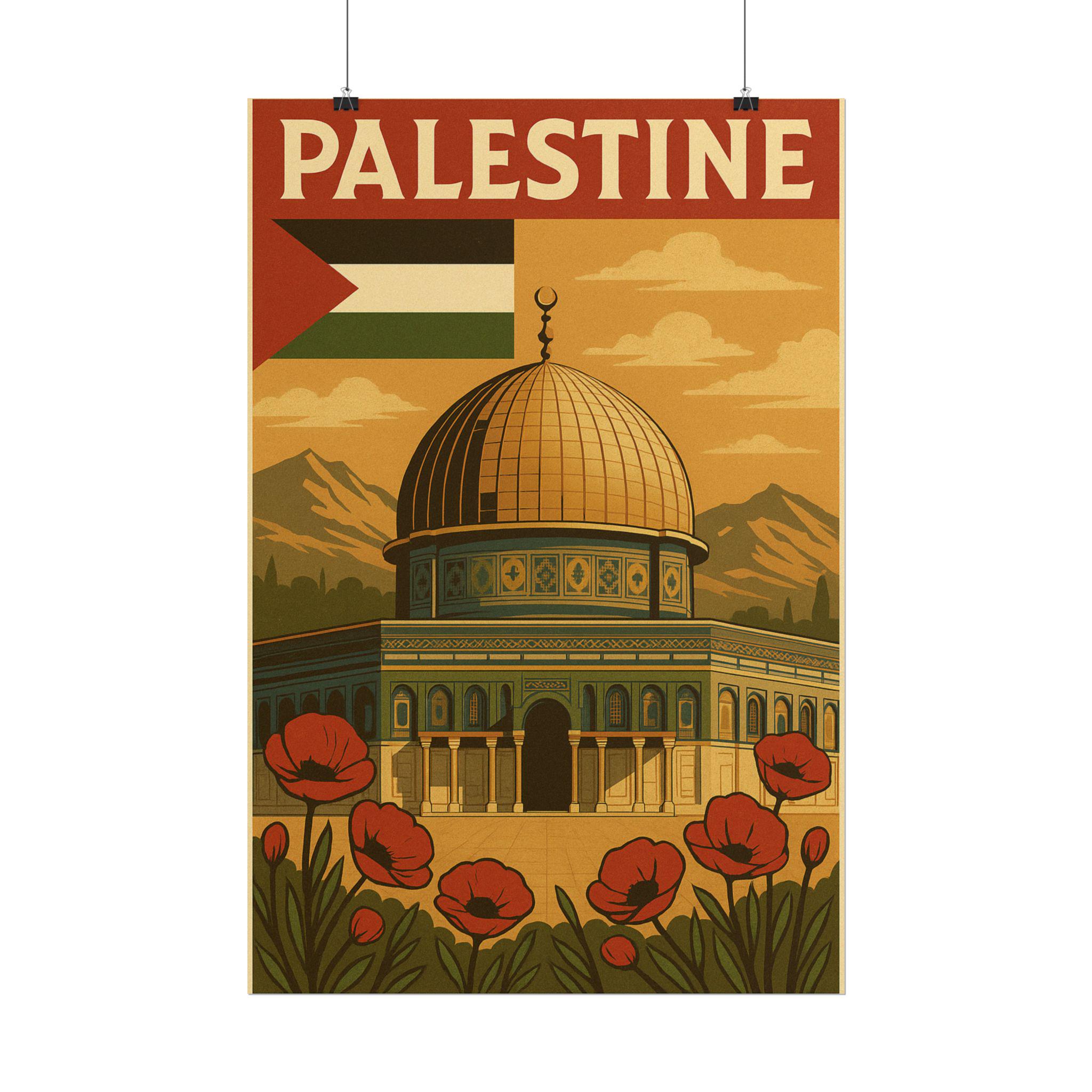 Palestine Artwork | Al Aqsa Mosque Poster | Islamic Wall Art | Olive ...