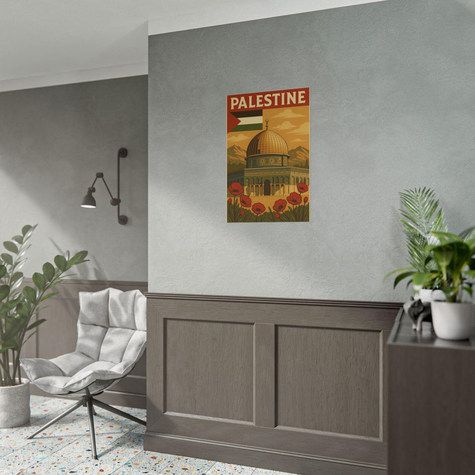 Palestine Artwork | Al Aqsa Mosque Poster | Islamic Wall Art | Olive ...