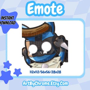 BLUE Kawaii Lucario Pokemon Emote for Twitch, Discord, Youtube | Bonk ...