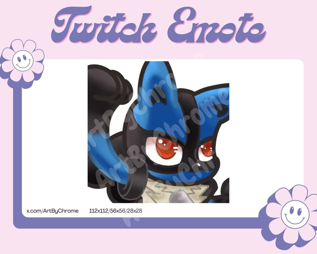 Lucario | Kawaii Pokémon Emote for Twitch Discord - Etsy