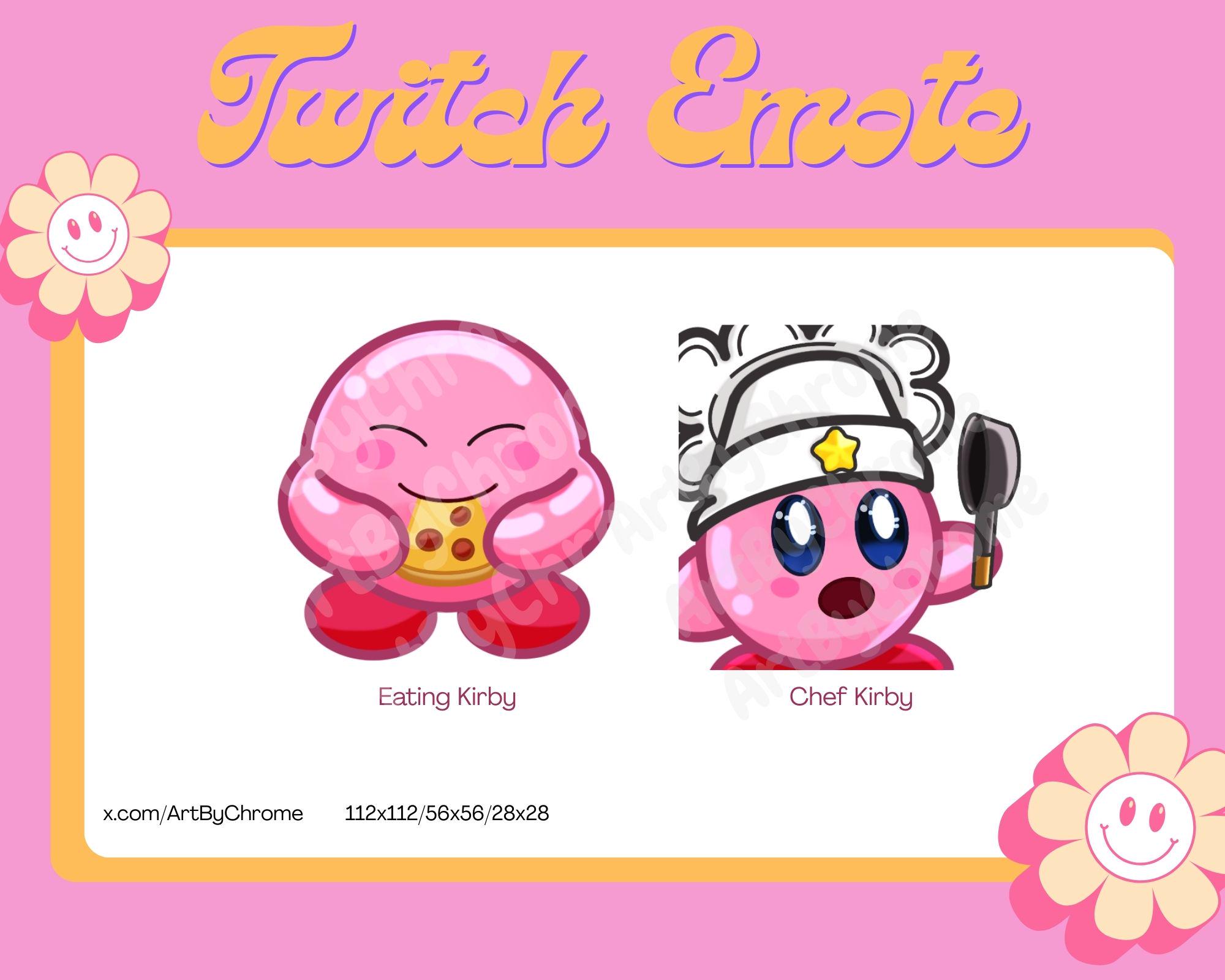 Kirby | Kawaii Kirby Emote Pack for Twitch Discord - Etsy