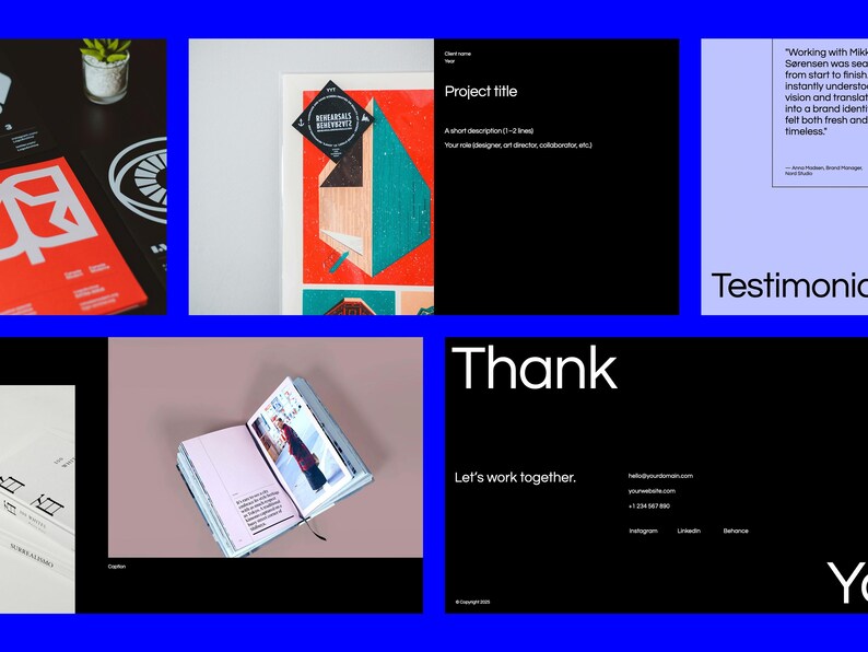 Clean & Minimal Design Portfolio Template | Keynote Presentation for ...