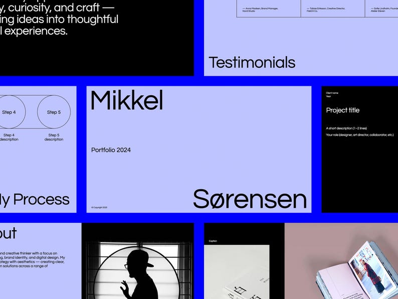 Clean & Minimal Design Portfolio Template | Keynote Presentation for ...