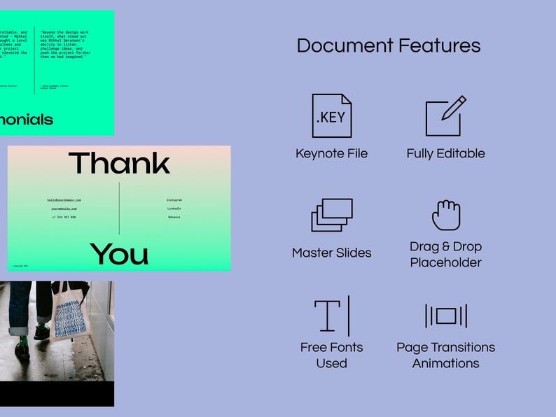 Clean Visual Portfolio Keynote | Contemporary Template for Designers - Etsy