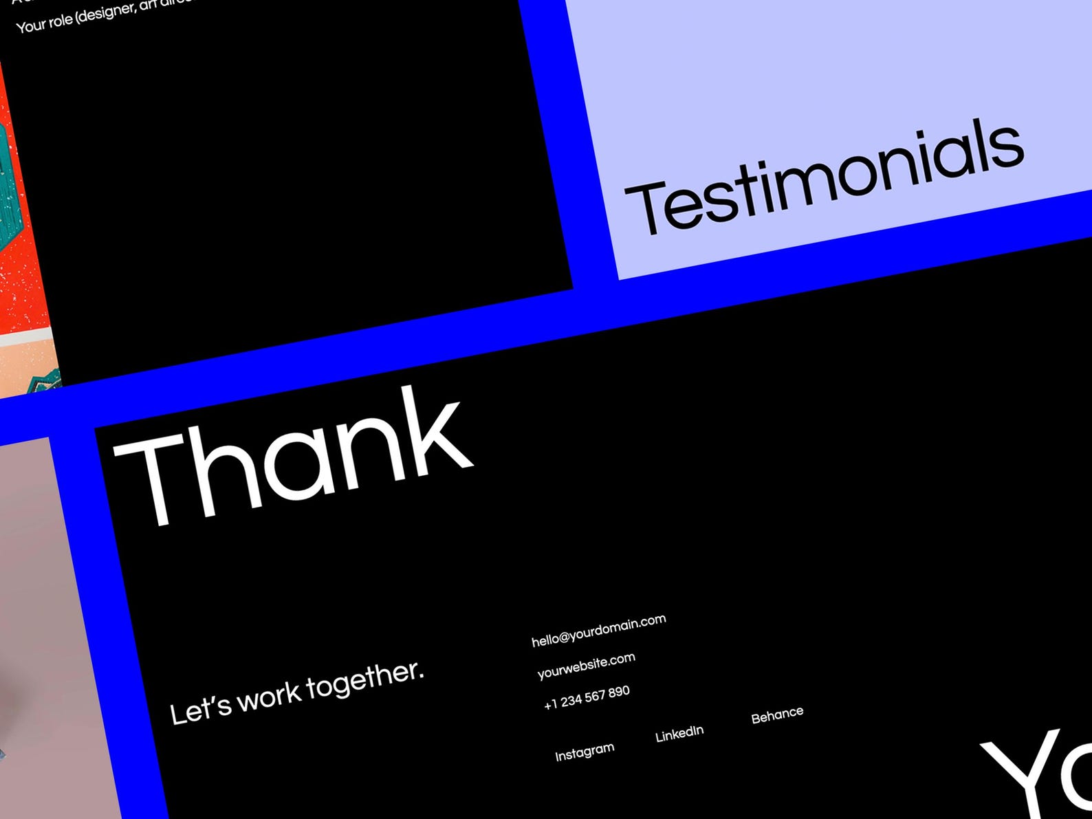 Clean & Minimal Design Portfolio Template | Keynote Presentation for ...