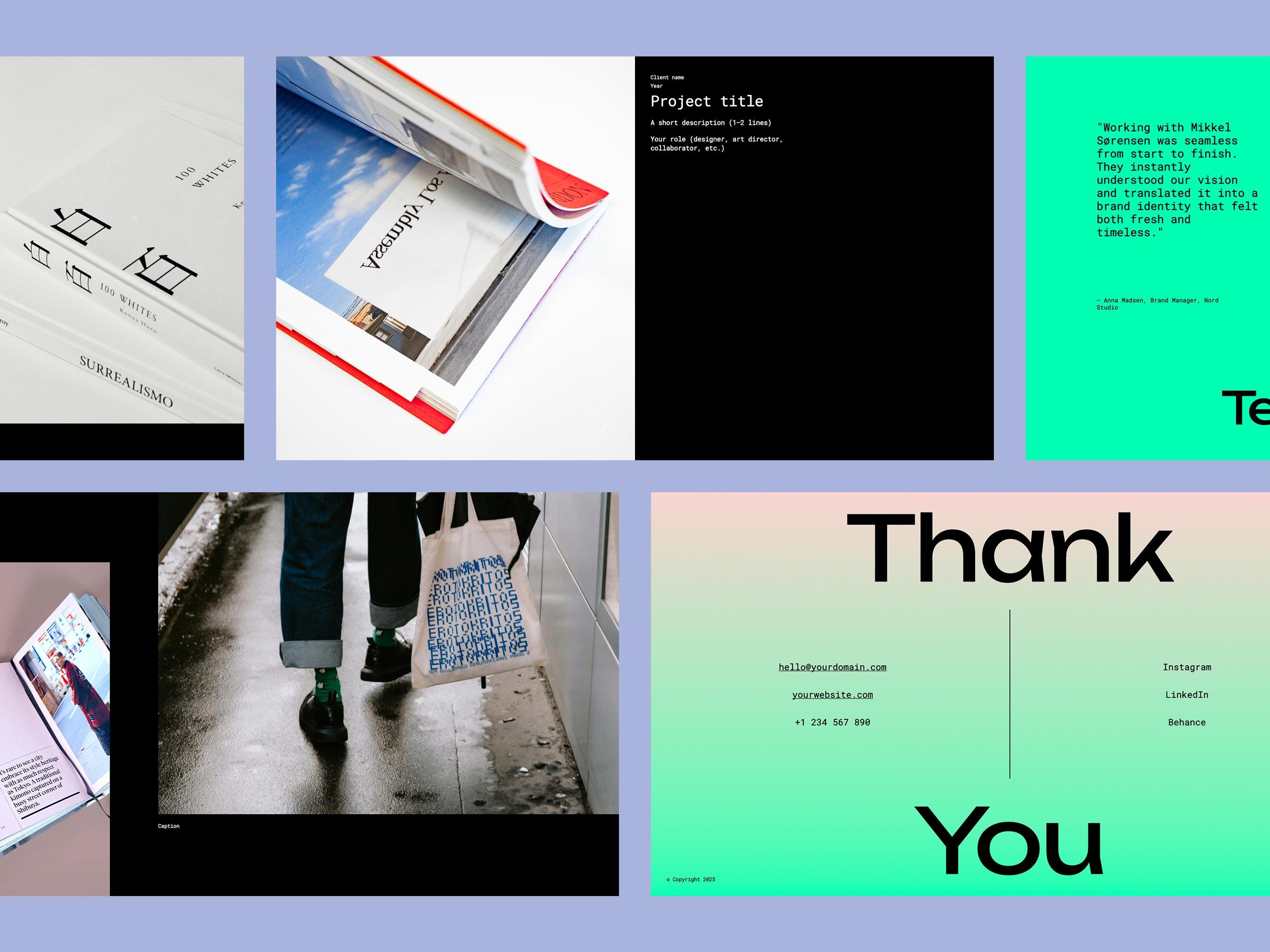 Clean Visual Portfolio Keynote | Contemporary Template for Designers - Etsy