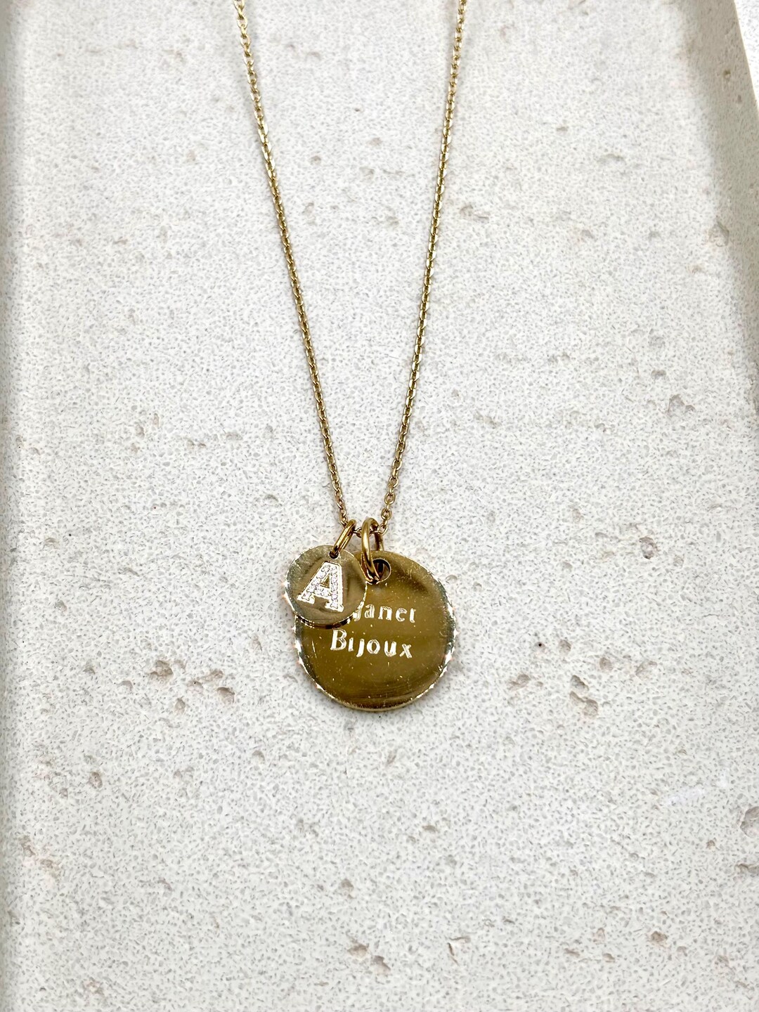 Personalized Engraved Necklace – 14K Gold Stainless Steel – Engravable ...