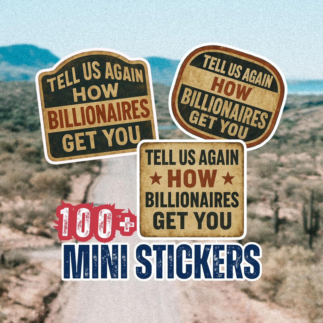 Political Protest Stickers: Anti-maga Mini Decals - Waterproof, 100 ...