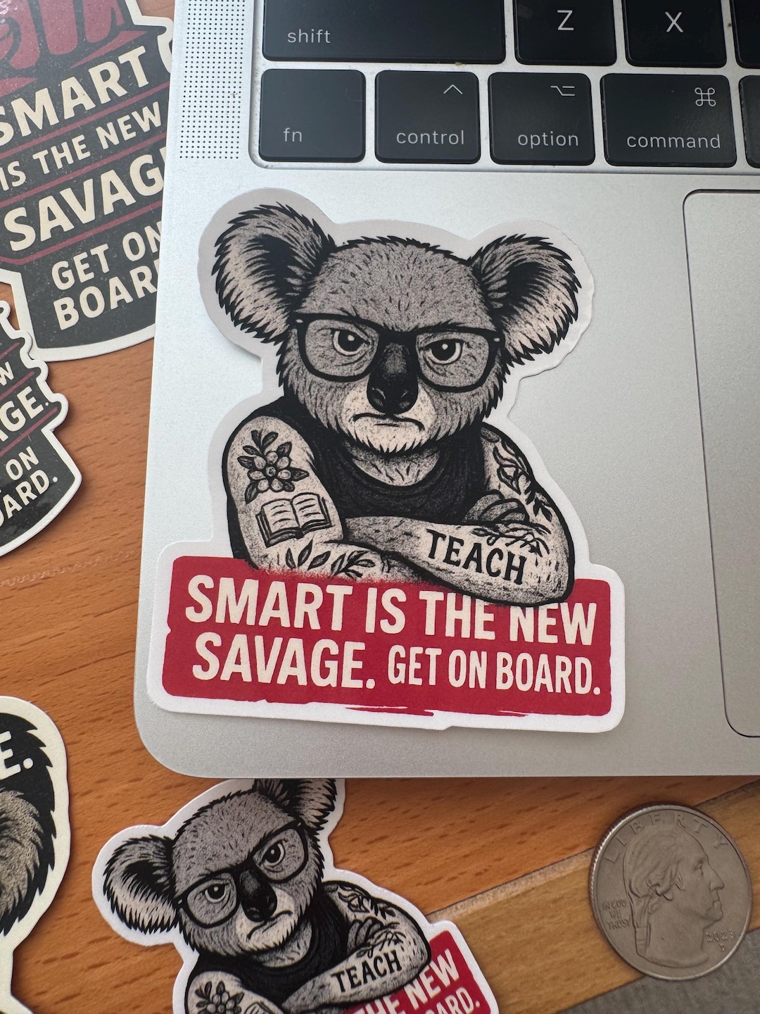 Cool Teacher Sticker Koala Red – “smart is the New Savage” – Marsupial ...