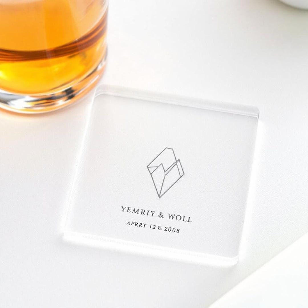 Personalised Acrylic Coasters, Custom Wedding Place Cards, Bonbonniere ...