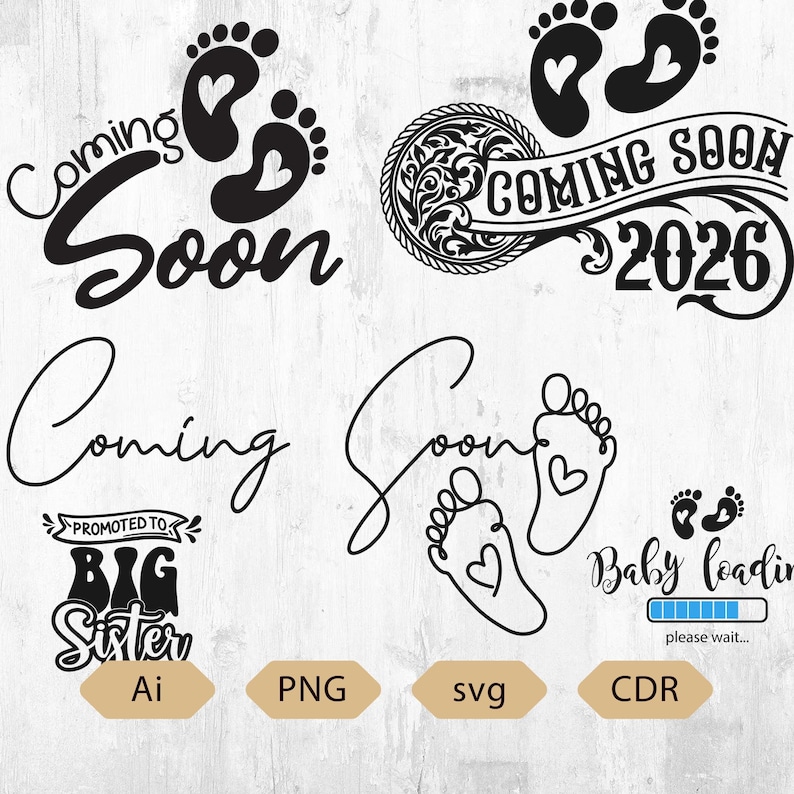 Pregnancy Announcement 2026, Coming Soon Svg, Coming Soon Png, Baby ...