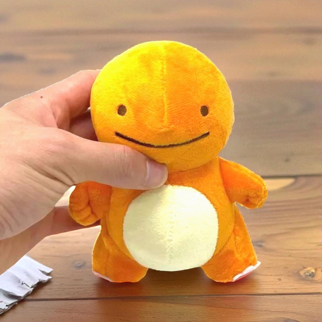 Ditto Charmander Figurine – Pokemon Inspired Cute Fusion Toy, Kawaii ...