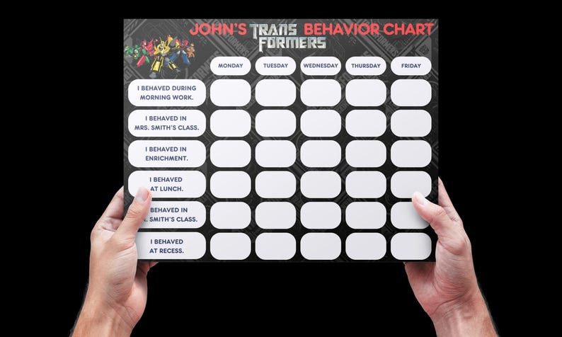Transformers Behavior Chart - Etsy