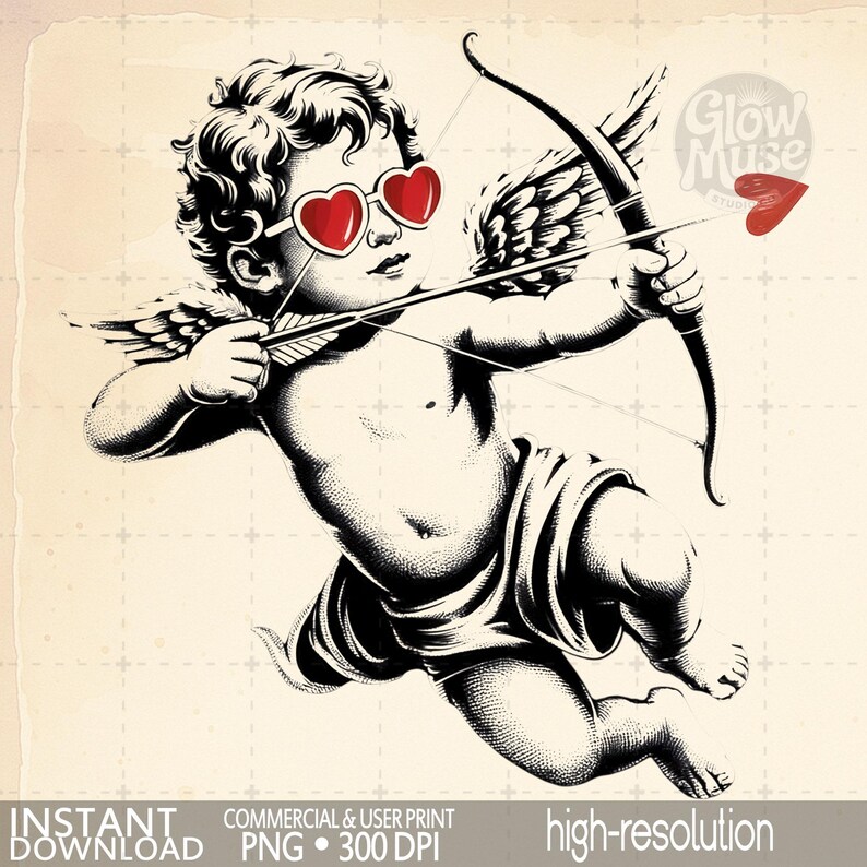Halftone Cupid PNG, Pixel Art Cupid, Print Screen Cupid Png, Trendy ...
